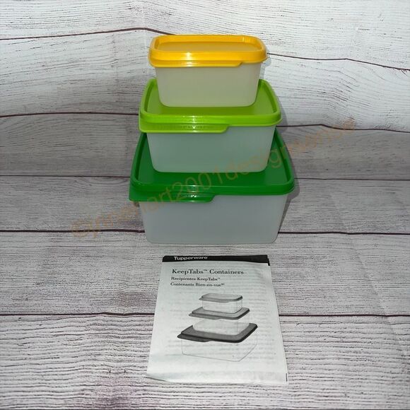 Tupperware | Kitchen | New Tupperware Keep Tabs Set Of 3 Containers ...